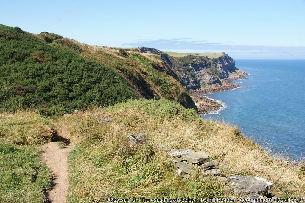 Walk the England Coast Path - Cleveland Way Robin Hoods Bay to Sandsend ...